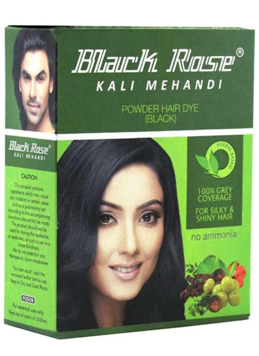 Shop Black Rose Kali Mehandi Hair Dye (Black) (50G Each Pack Of 5) at ...